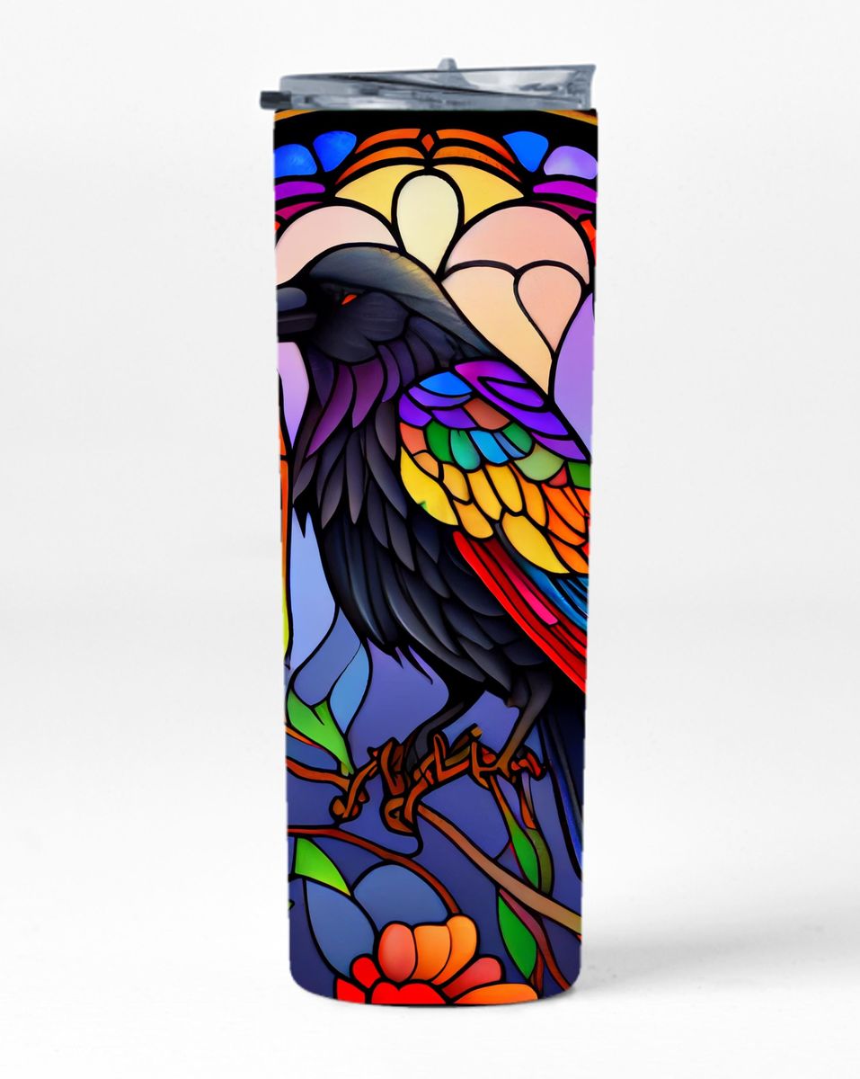 Cartoon Crow 20oz Insulated Skinny Tumbler Sublimation With Straw 020 ...