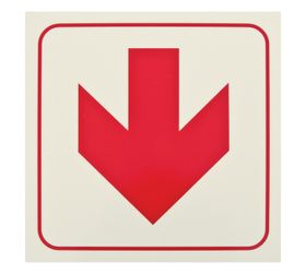 Red Arrow Safety Sign - Photoluminescent - 19cm x 19cm | Shop Today ...