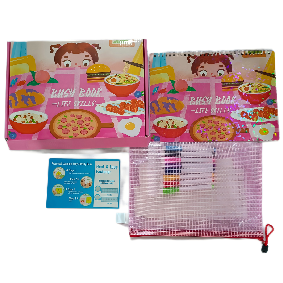 Busy Toy Book Kids DIY Activity Toy Early Preschool Learning Toy Quiet ...