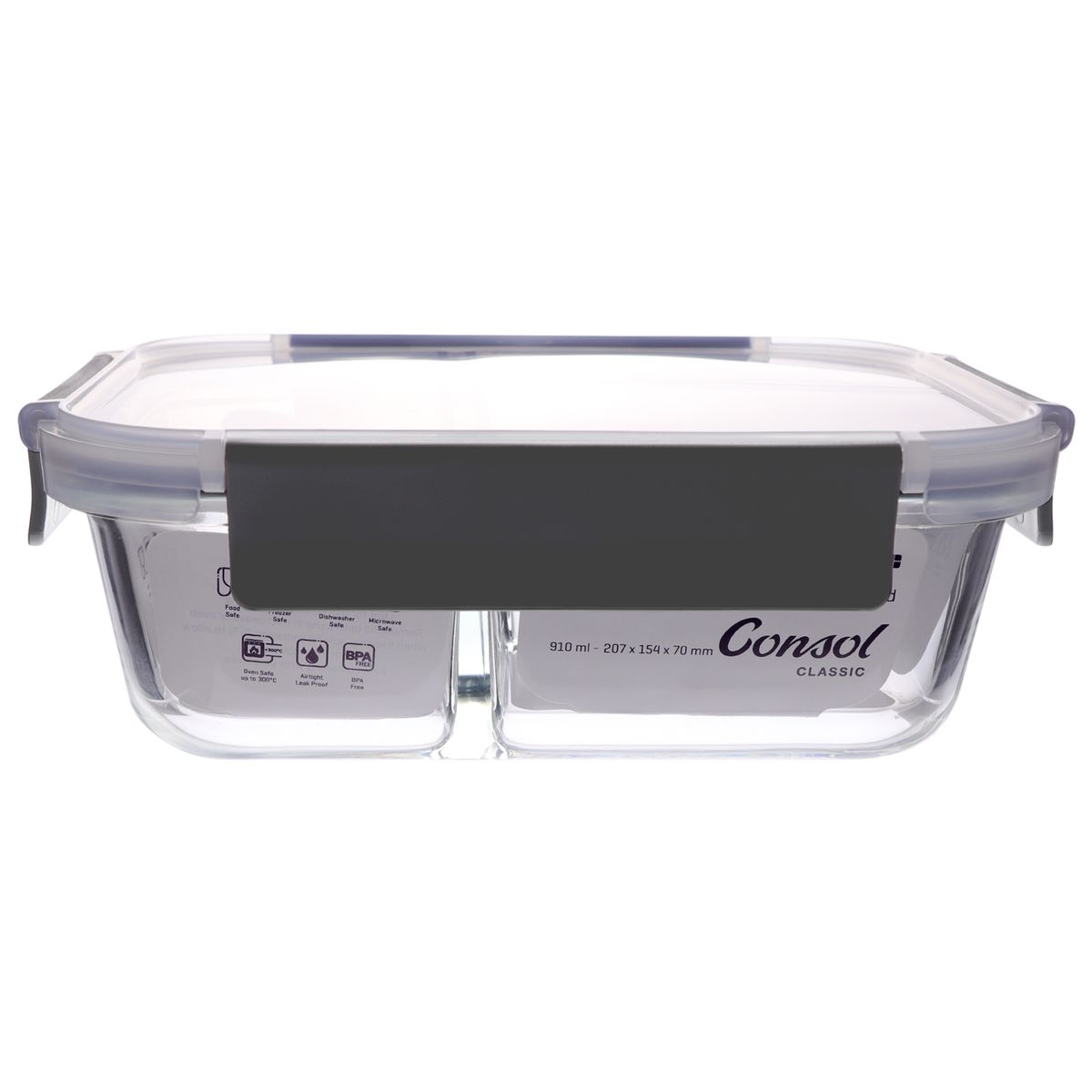 Consol - Madrid Rectangular 3 Division Storage Container with Clip-On ... Consol - Madrid Rectangular 3 Division Storage Container with Clip-On ...