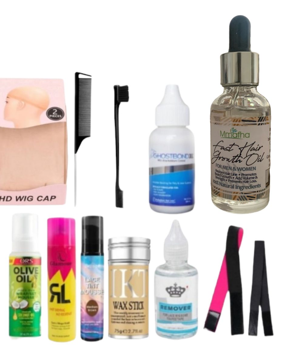 Wig Installation Kit with High-Definition Wig Cap & Hair Growth Oil ...