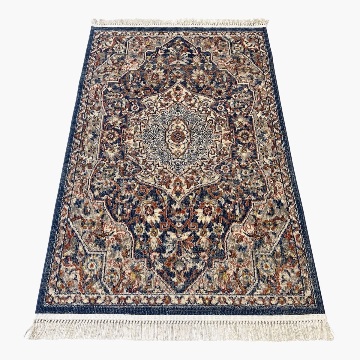 Tabreez Navy & Cream Rug - 180 x 120 cm | Shop Today. Get it Tomorrow ...