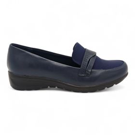 TTP Women's Navy Blue PU and Textile Loafer | Shop Today. Get it ...