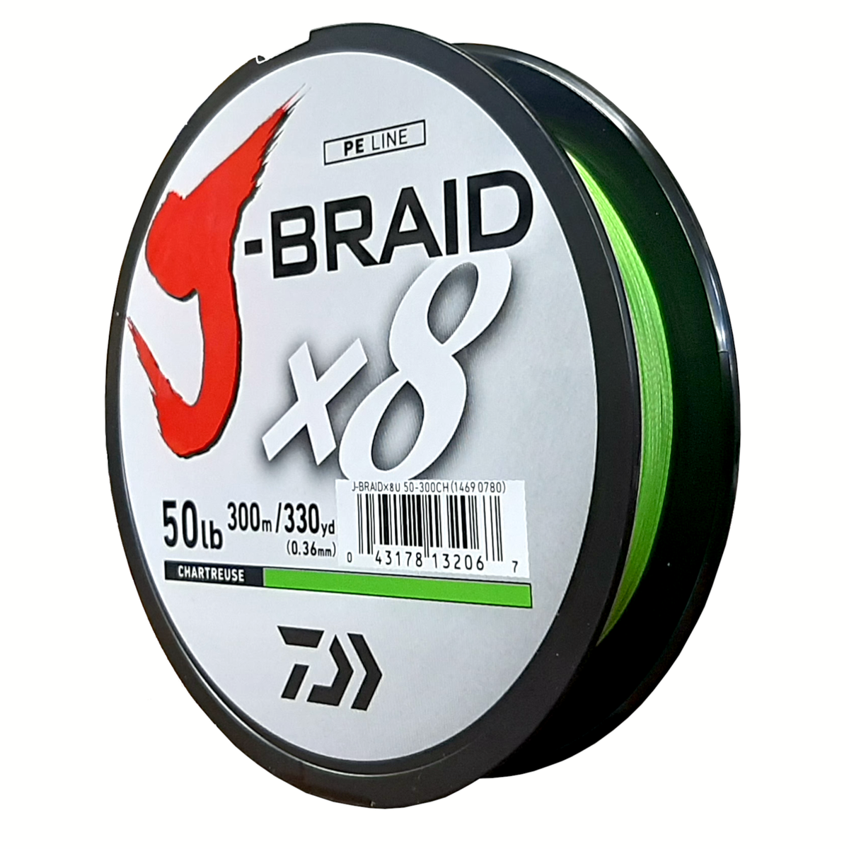 Daiwa J-Braid X8 Chartreuse 50LB .36MM 300m Spool | Shop Today. Get it ...