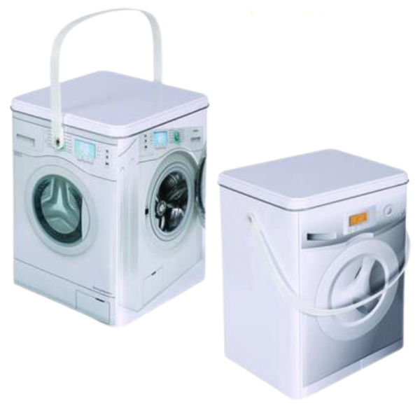 Washing Powder Storage Tin Washing Machine 15x15x21cm x 2 | Shop Today ...