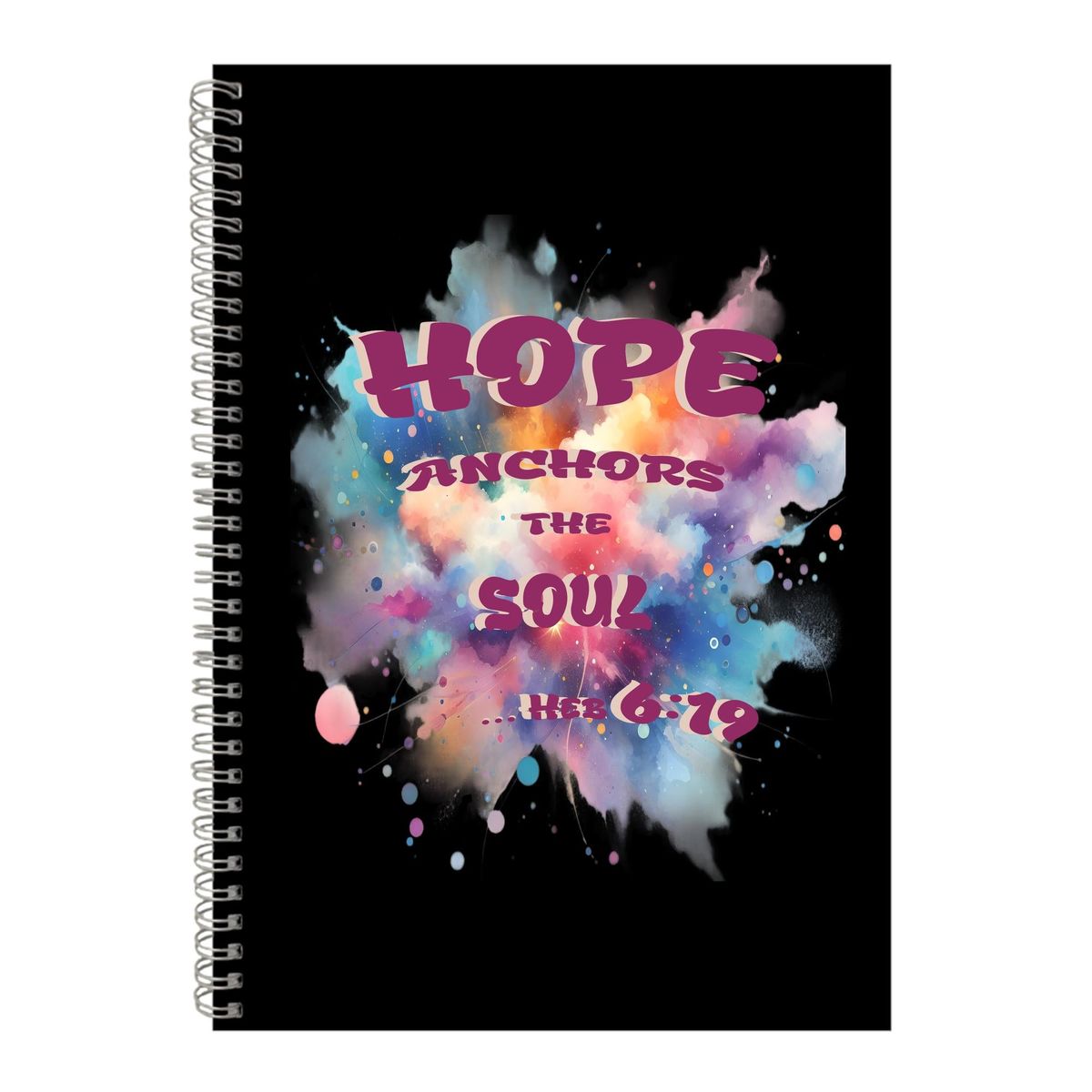 Hope Anchors A4 Notebook Spiral and Lined Bible Verse Graphic Notepad ...