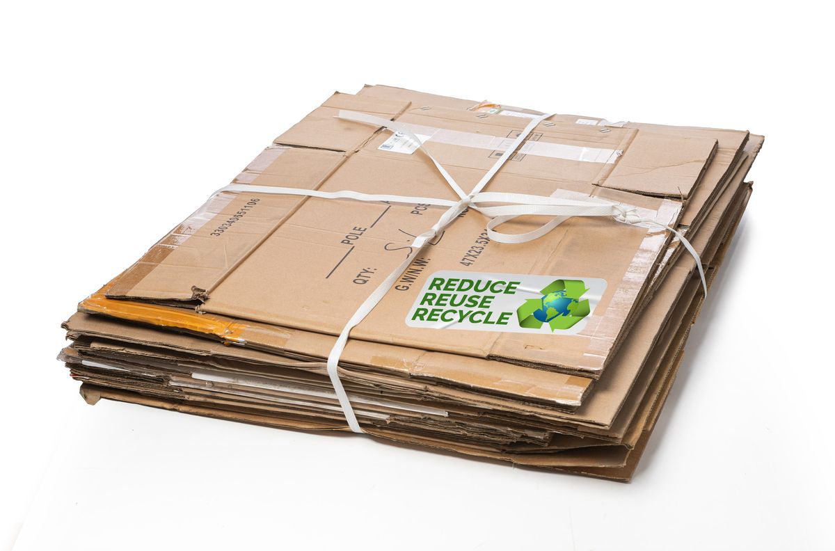 Repurposed cardboard boxes for packing and storing and moving goods ...