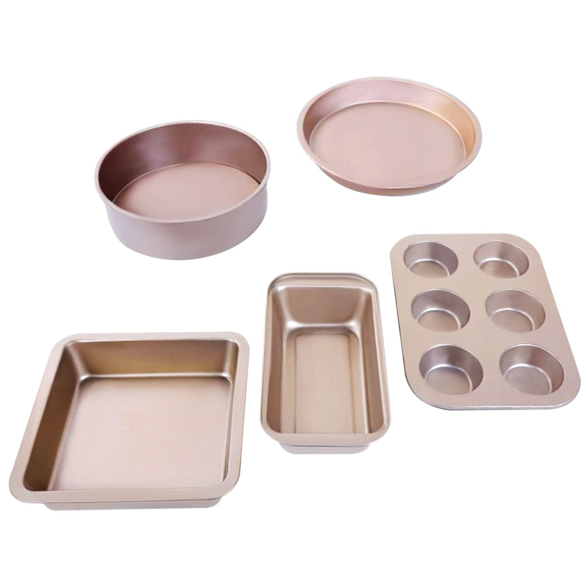 5 Piece Non-stick Bakeware Set Cake Muffin Cupcake Pan | Shop Today ...
