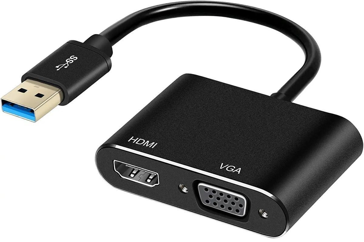 USB to HDMI/VGA Adapter Compatible with Laptop Ultrabook & Tablets ...