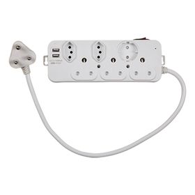 Eurolux 6 Way Multi Plug Normal USB | Shop Today. Get it Tomorrow ...
