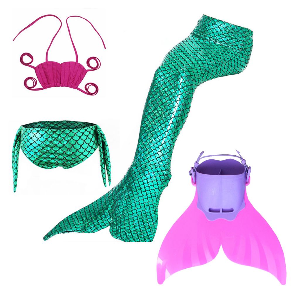 Mermaid Costume Tail 4 Set Green | Shop Today. Get it Tomorrow ...