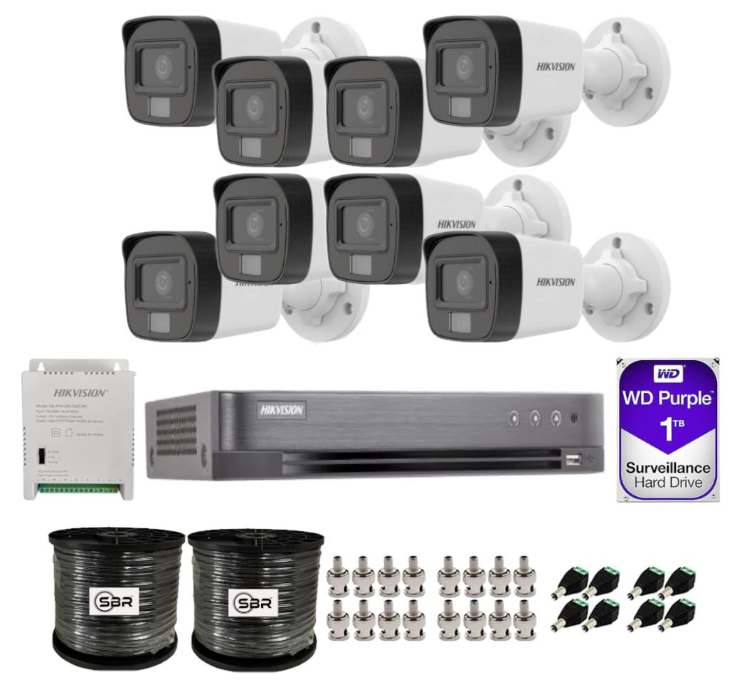 Hikvision 3K 5MP 16 Channel DVR 8 Smart Hybrid Audio Cameras CCTV Kit ...