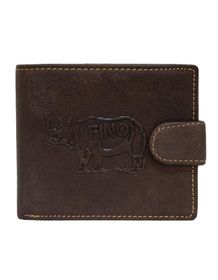 Fino DWS-83070 Genuine Leather Embossed Card Wallet with SD Card Holder ...