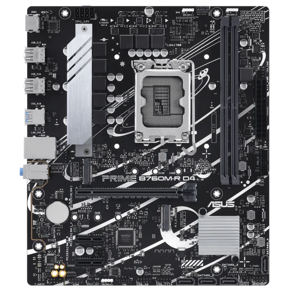 ASUS PRIME B760M-R PC Motherboard - 64GB DDR4 RAM Micro ATX Motherboard ...