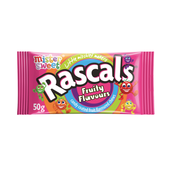 Mister Sweet - Rascals Fruity Flavours Sweets 24 x 50g | Shop Today ...