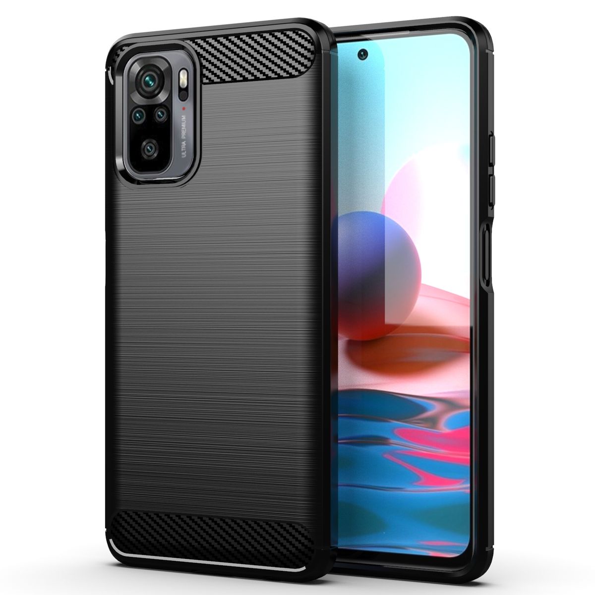 CellTime Xiaomi Redmi Note 10s Shockproof Carbon Fiber Design Cover ...