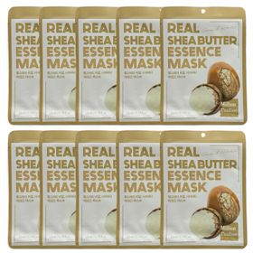 Set Of 10 - Real Shea Butter Facial Mask Sheets | Shop Today. Get it ...