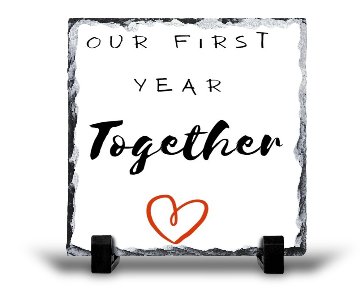 First Year Together 1st Anniversary Boyfriend Girlfriend Gift Rock ...