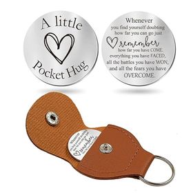 Pocket Hug Token Gifts for Men Boyfriend with Leather Keychain | Shop ...