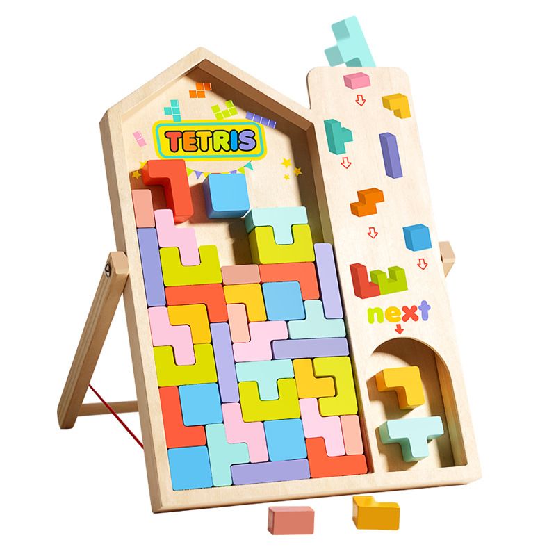 3D Tetris Puzzle Blocks Multi functional Wooden Assembly Toy | Shop ...