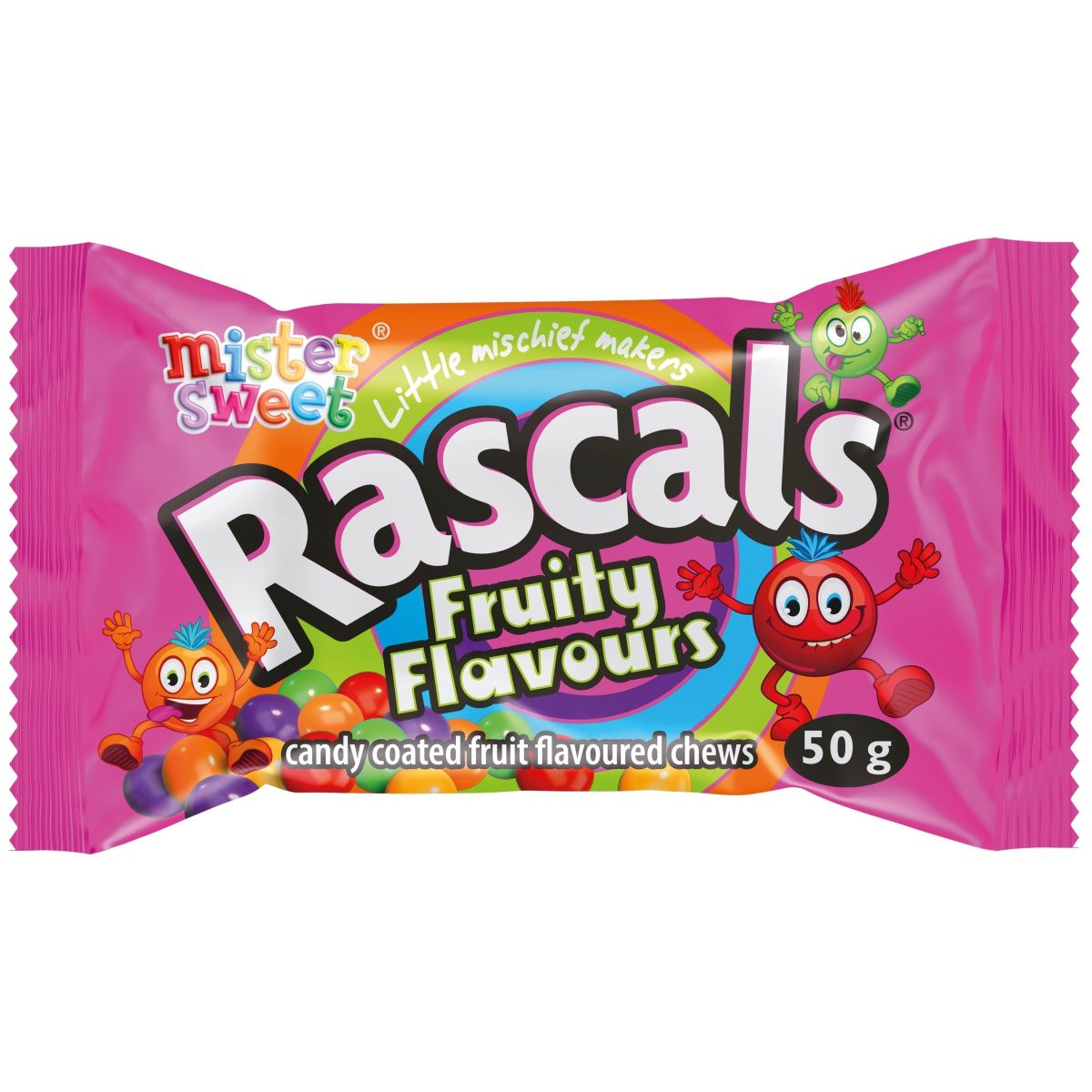 Mister Sweet Rascals Fruity Flavour 50g Packet (Pack of 12) | Shop ...
