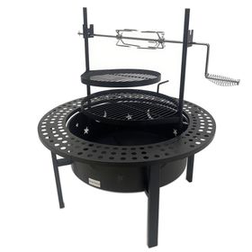 Outdoor Buddy - Mega Multi-Functional Wood burning Fire Pit & Grill ...