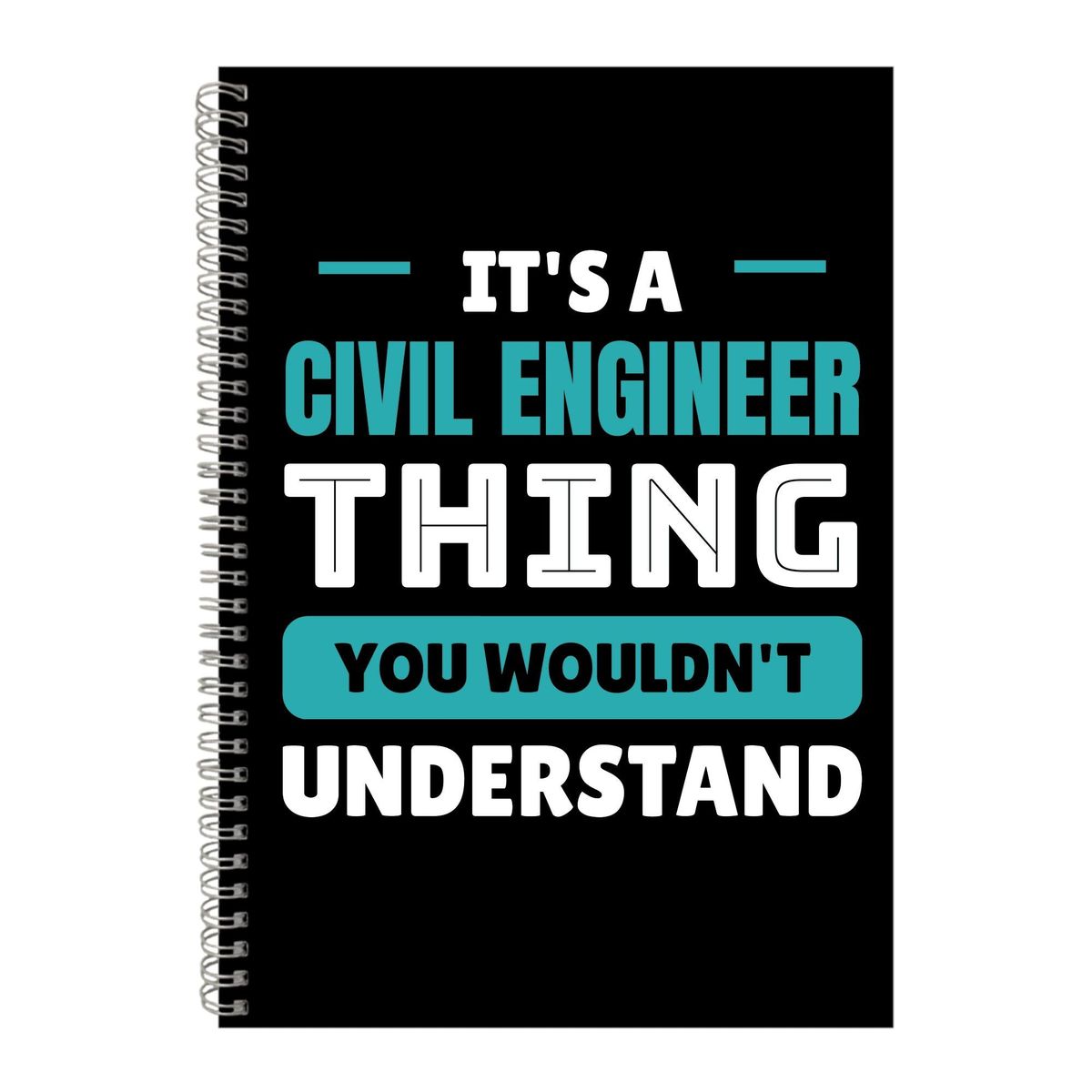 Civil Engineer A4 Notebook Spiral Lined Job Quotes Graphic Notepad Gift ...