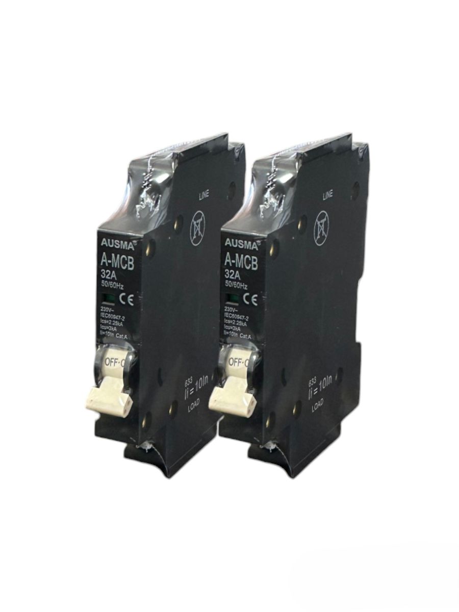 2 x Ausma Mini Rail Circuit Breakers - 1P 32A | Shop Today. Get it ...