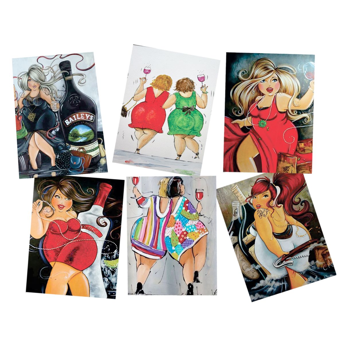 Decoupage Tear Resistant Transfers - Drinking Fat Ladies A4 | Shop Today. Get it Tomorrow ...
