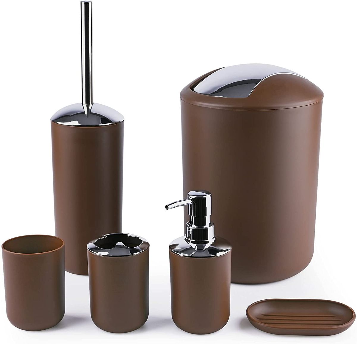 Bathroom Set 6 Piece - Brown | Shop Today. Get it Tomorrow! | takealot.com