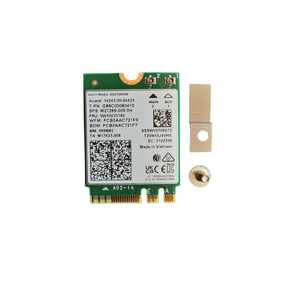Intel AX210 Wi-Fi 6E and Bluetooth 5.2 Wireless Network Adapter Card ...