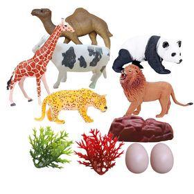 10 Piece Safari Jungle Animals Figurines Plastic Toys Set | Shop Today ...