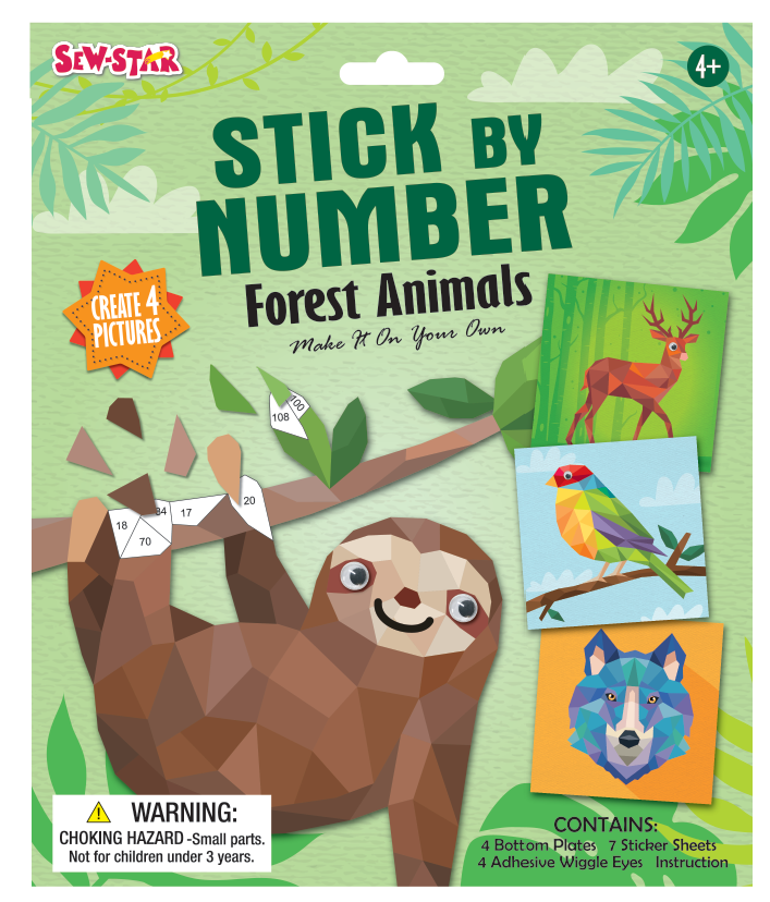 Sew-Star Stick by Numbers 4 Forest Animals Set | Shop Today. Get it ...