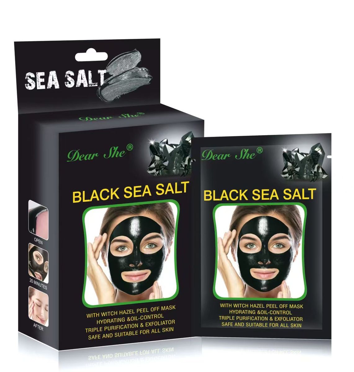 Dear She Black Sea Salt Mask - 10 Pieces | Shop Today. Get it Tomorrow ...