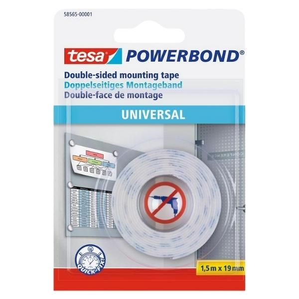 Tesa - Double Sided Mounting Tape / Universal Powerbond 19mm x 1.5m ...