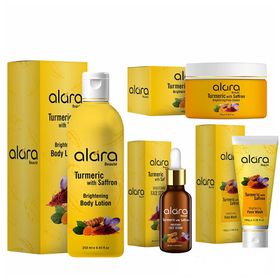 Alara Beauté Body Brightening 4 Piece Kit - Turmeric with Saffron ...