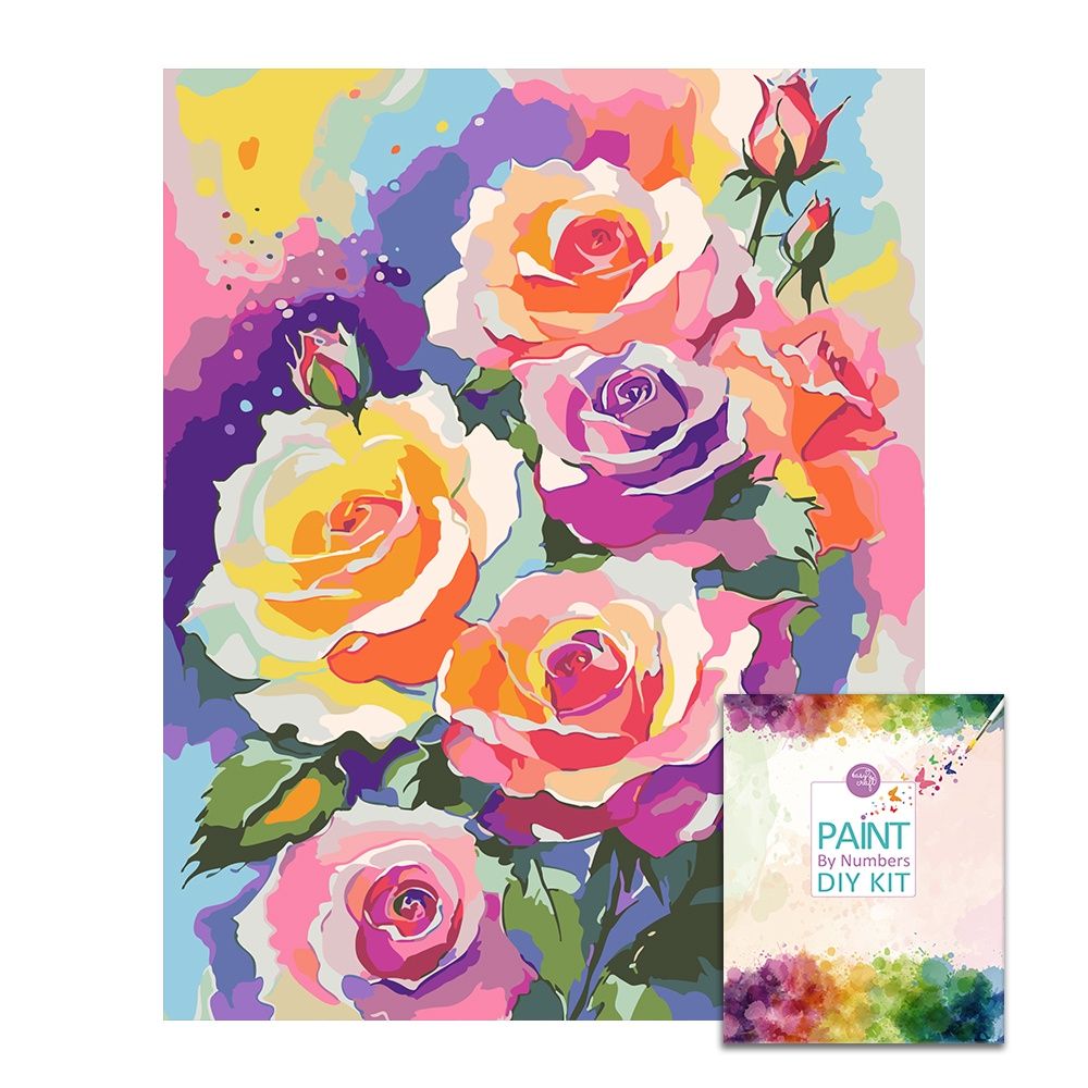 Easy Craft Paint by Number DIY Kit, 50x40cm- Colorful Flowers | Shop ...