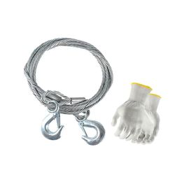 10mm x 4m Thick Steel Wire Towing Rope With Gloves | Shop Today. Get it ...