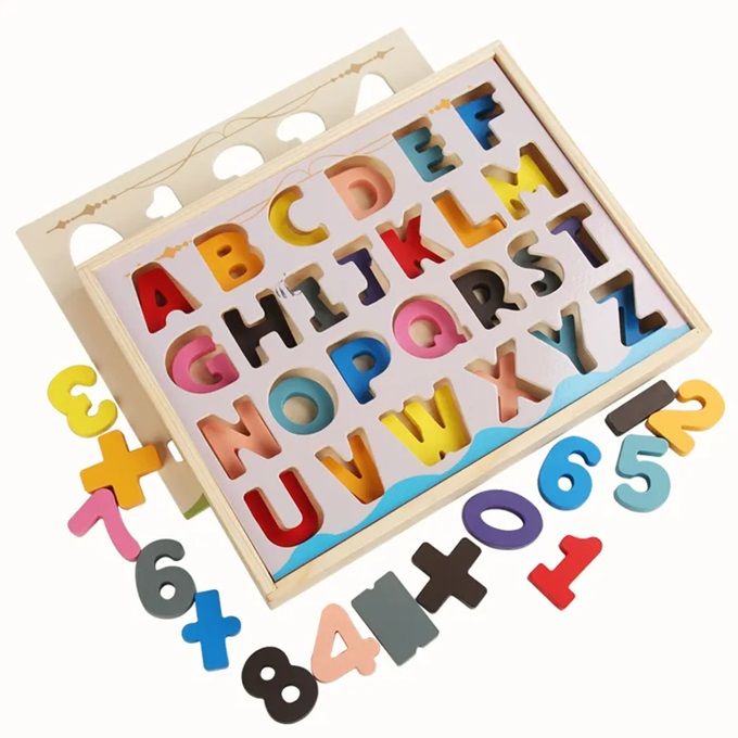 Wooden Alphabet and Letter Puzzles In a Box | Shop Today. Get it ...