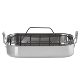 Le Creuset Classic Stainless Steel Rectangular Roaster with Rack - 35cm ...