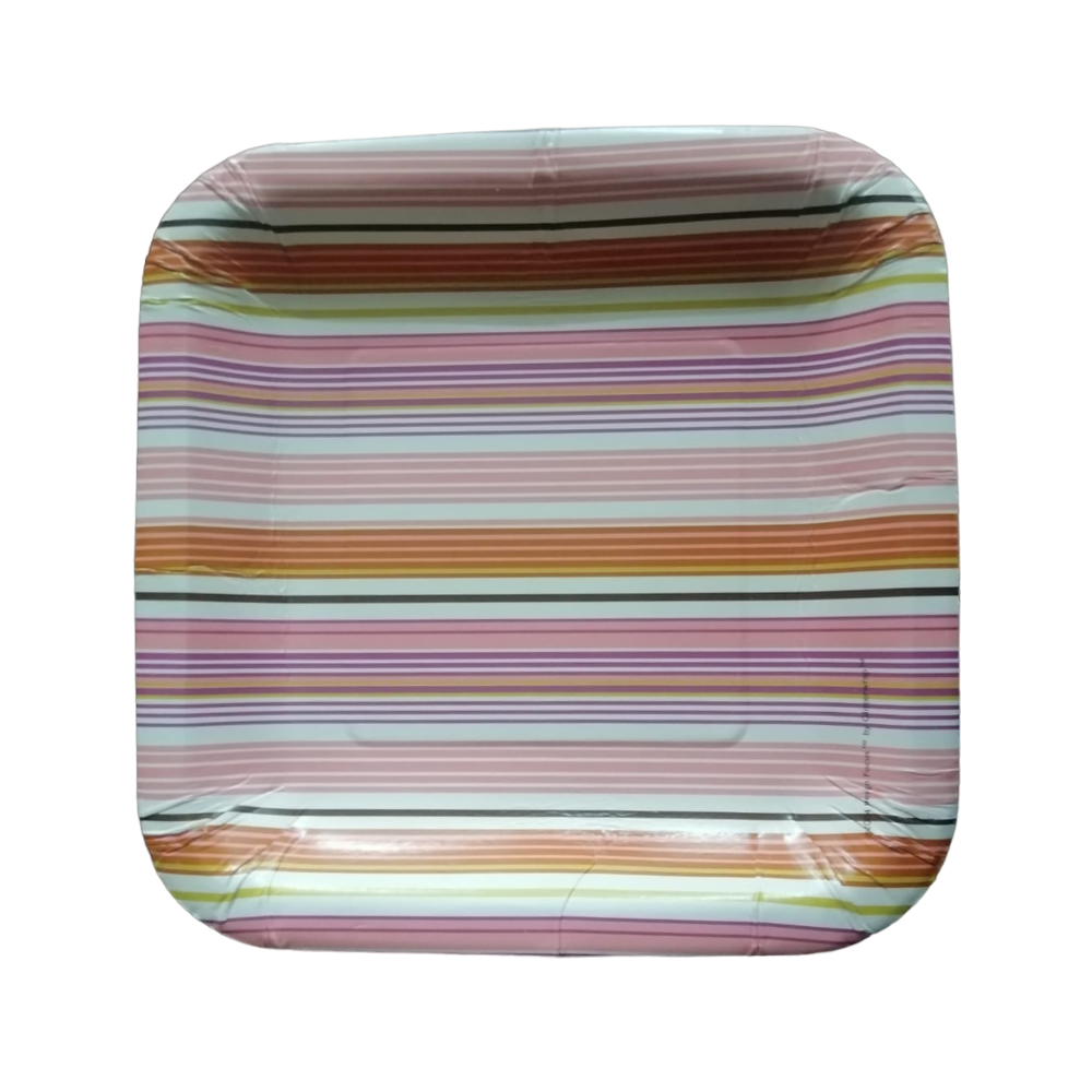 Square Striped Paper Plates - 24 Pack | Shop Today. Get it Tomorrow ...