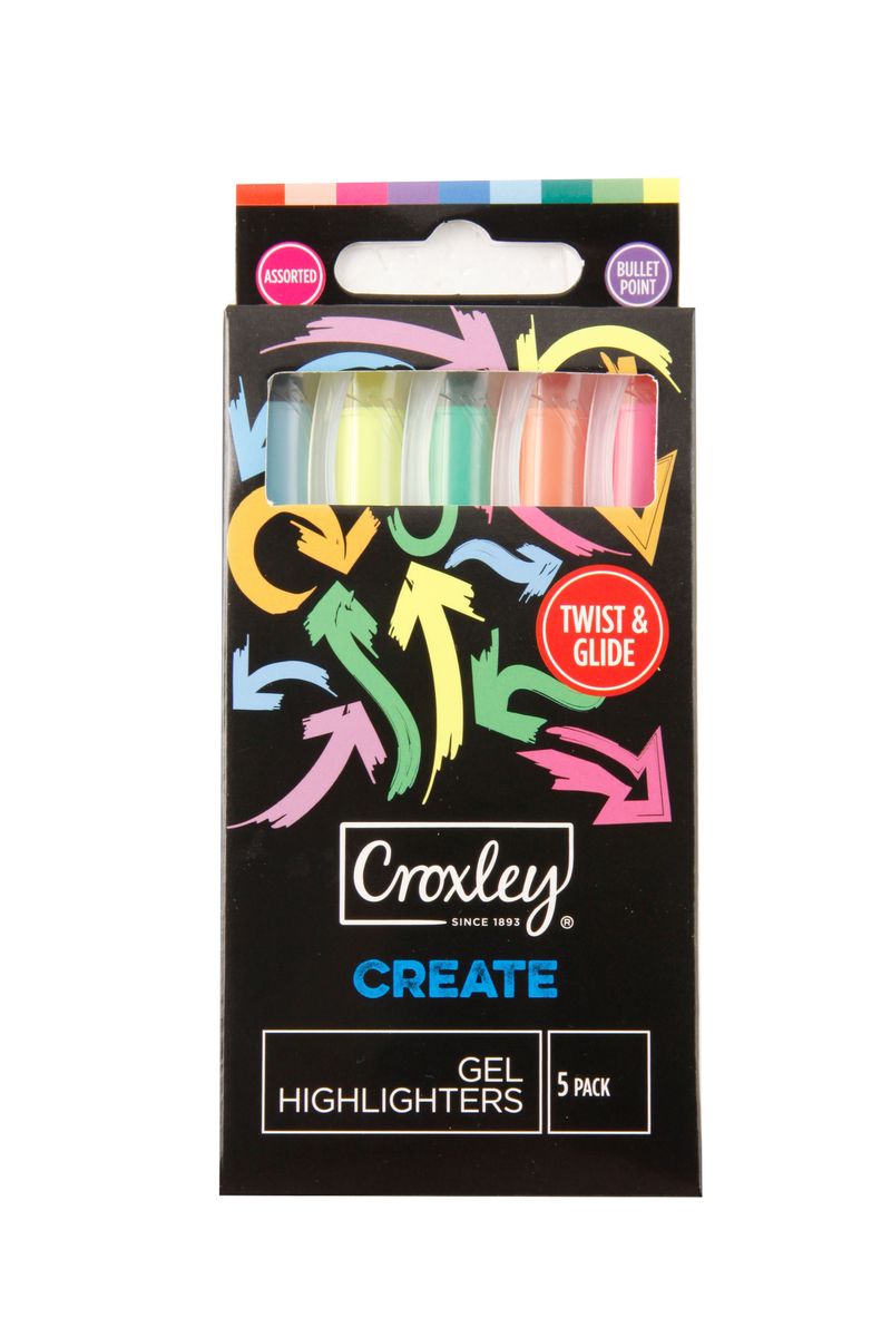CROXLEY Gel Highlighter Set 5 Colors | Shop Today. Get it Tomorrow ...