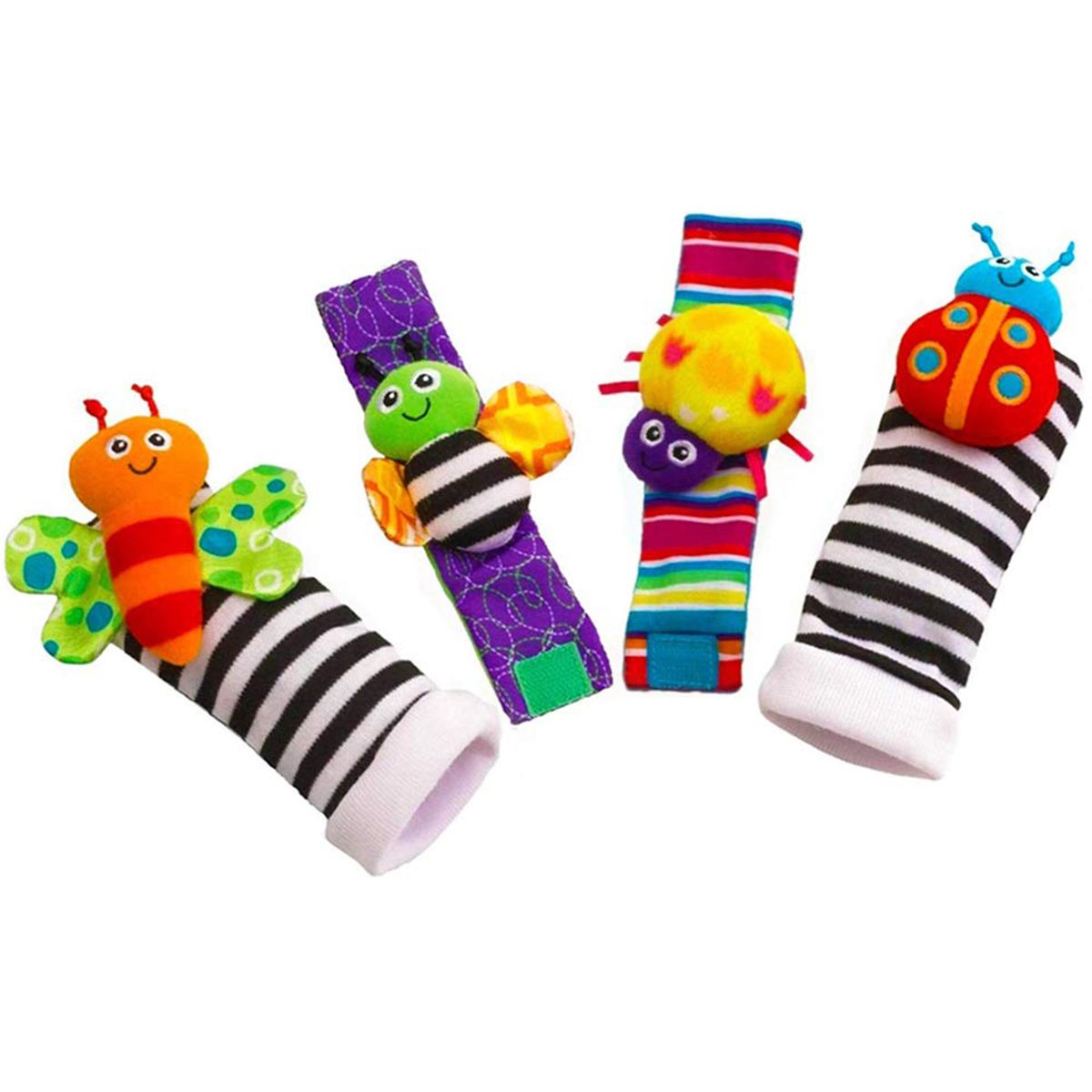 Baby Wrist Rattle Toys Baby Foot Finder Socks Set Infant Learning Toys ...