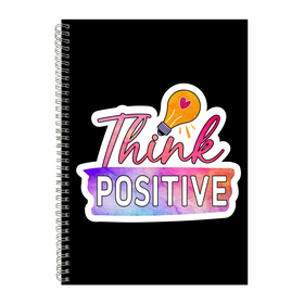 Think A4 Notebook Pad Lines Trendy Positive Vibes Graphic Design ...