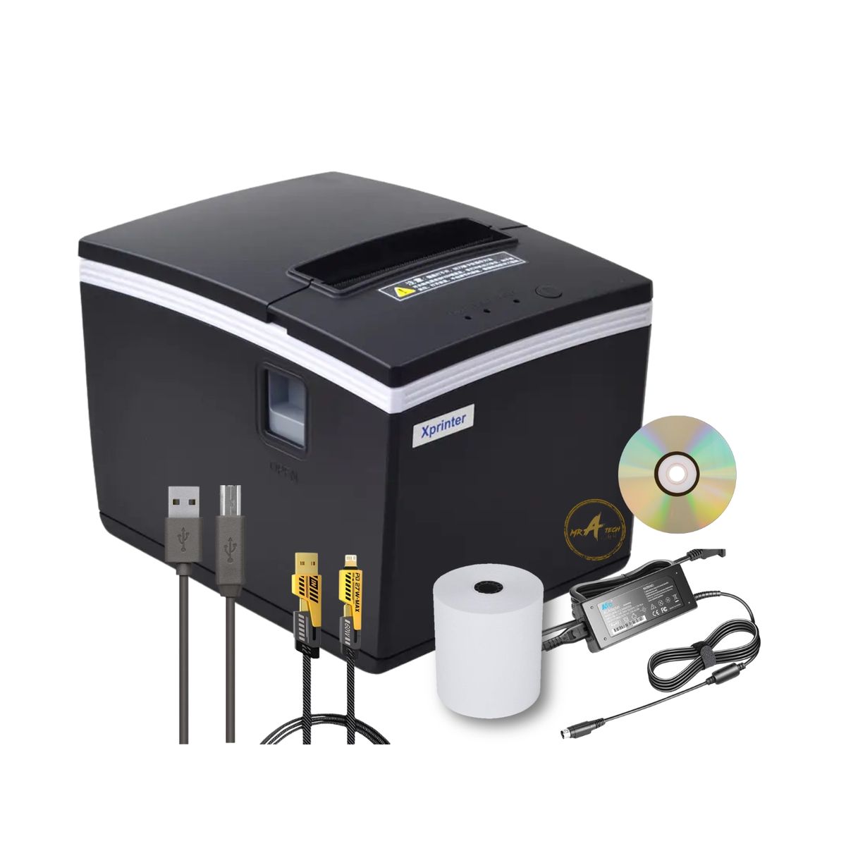 MR A TECH Receipt printer Automatic cutting USB,LAN POS Print bill for ...