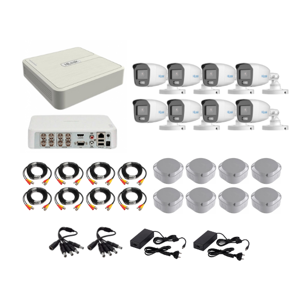 HiLook 1080P COLORVU 8 Channel DVR & 8 Bullet Cameras DIY CCTV KIT ...