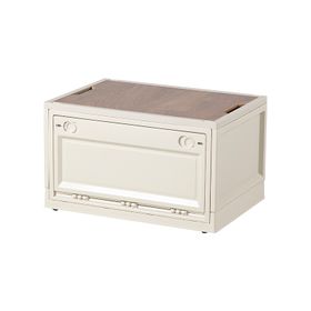 Foldable Dual Side Access Storage Box with Wood Board Top Cover | Shop ...