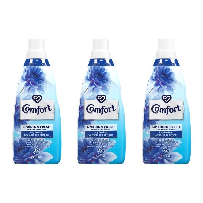 Comfort Concentrated Fabric Conditioner Morning Fresh - (3x 800ml ...