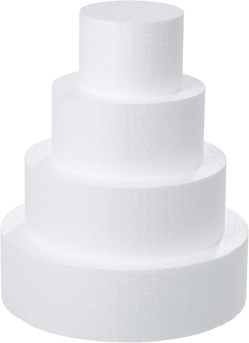 5 - Tier Round White Styrofoam Cake Dummy Set | Shop Today. Get it ...