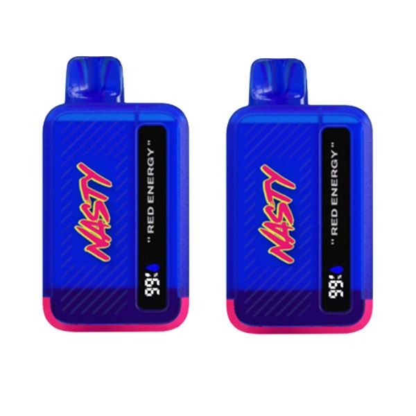 Nasty Disposable Rechargeable Vape 8500 puff 50mg - Red Energy 2 Pack ...